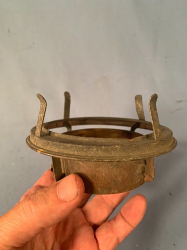 Vintage Brass Center Draft STORE LAMP Oil Lamp Gallery 3" base 4 ...