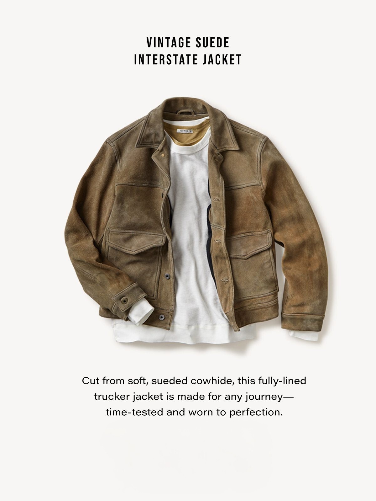 Buck Mason Vintage Suede Interstate Jacket | XS - Gem