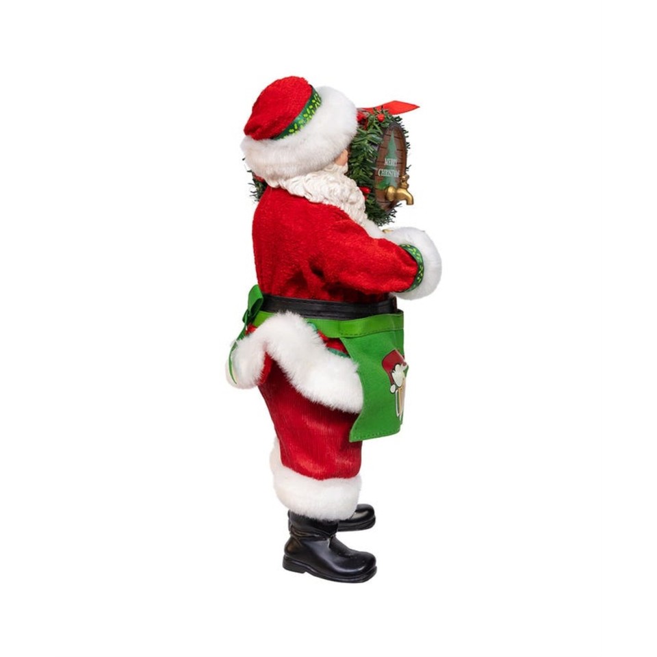 Kurt Adler Fabriché™ Beer Barrel Santa Claus Standing Christmas ...