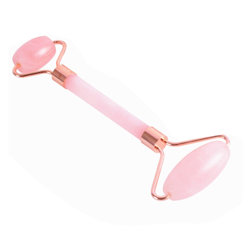 Rose Quartz Roller Face Massager Jade Slimming Reduce Wrinkles ...