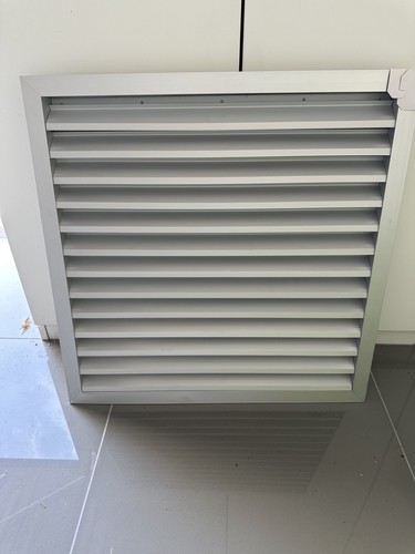 Fixed Louvre Extractor Fan Ventilation Grille Aluminium Finish with ...