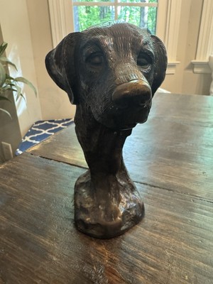 Bronze Lab Bust Statue Labrador Retriever Hunting Dog Duck | eBay