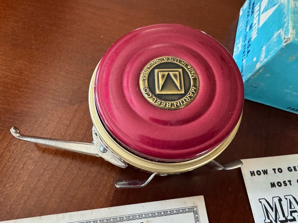 Martin Red Mohawk No. 49A Fly Fishing Reel In Mint Condition Made In ...
