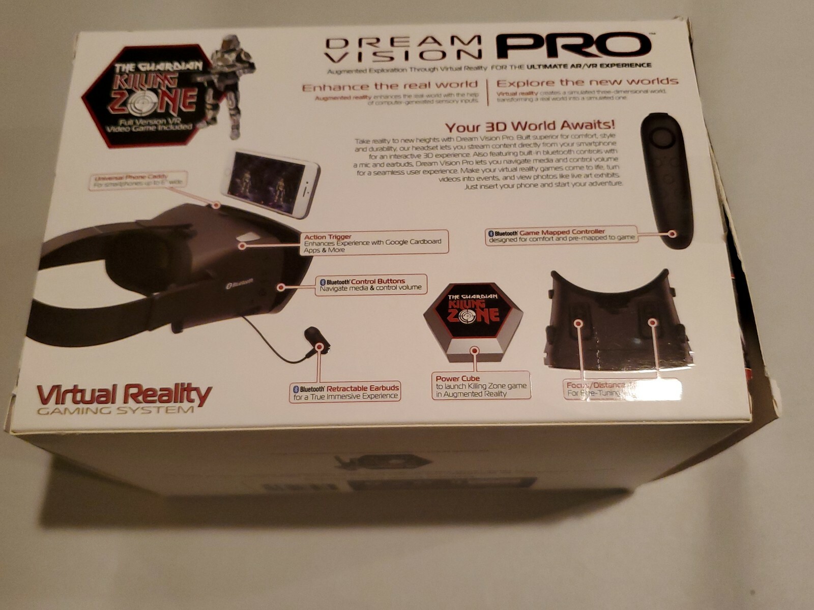 Dream Vision Pro Virtual Reality VR Smartphone Headset Ear Buds iPhone ...