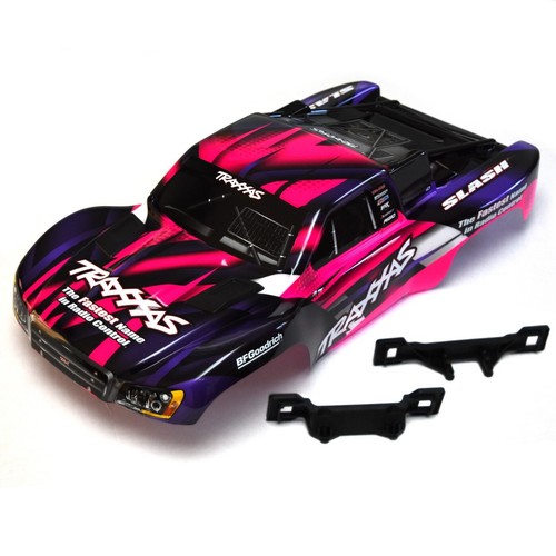 Traxxas Slash Pink/Purple Body with Front & Rear Clipless Lower Mounts ...