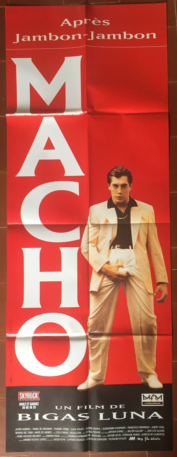 Poster Macho Bigas Luna Javier Bardem Maria Medeiros 60x160cm | eBay