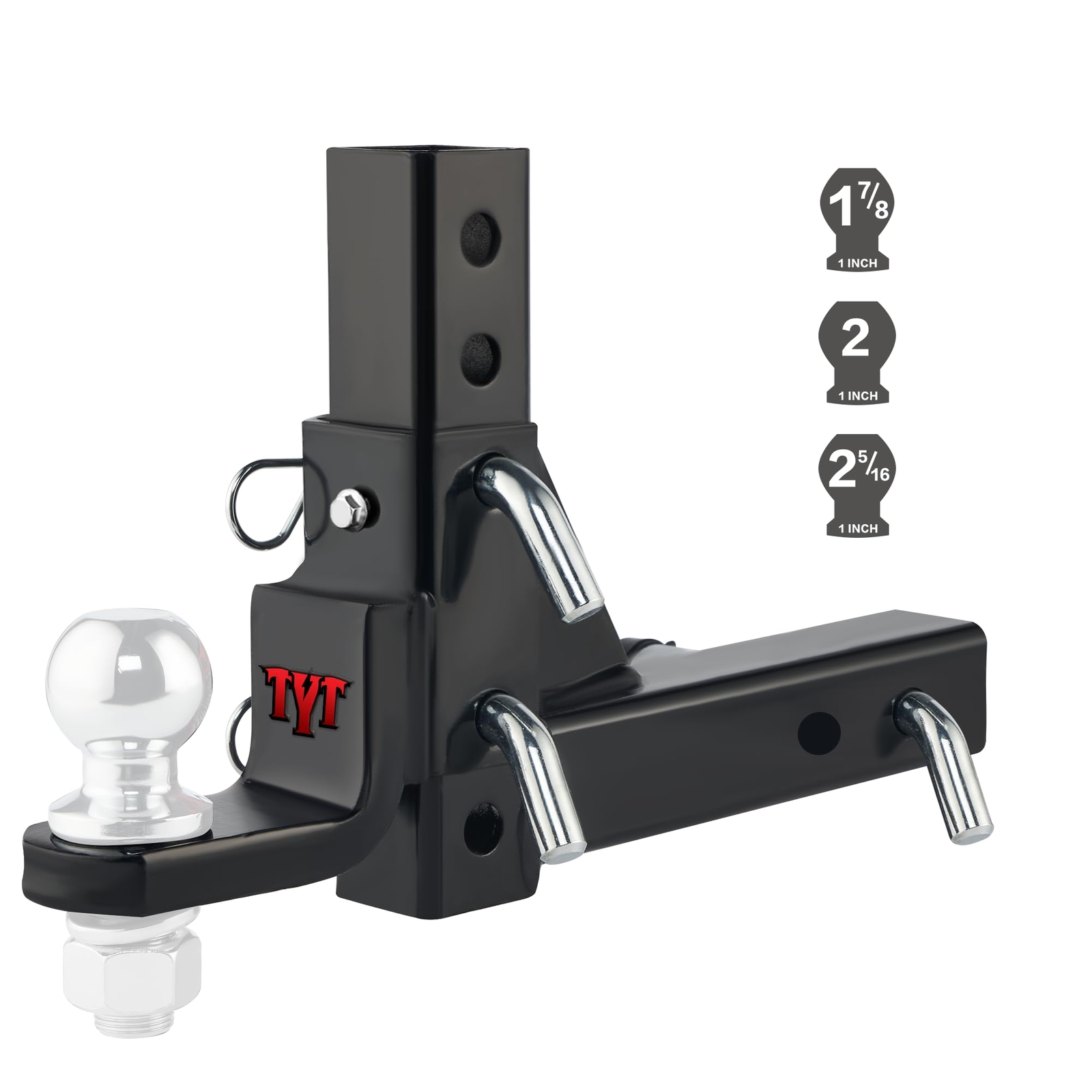 TYT Adjustable Trailer Hitch Ball Mount, 6-Position Tow Hitch. | eBay