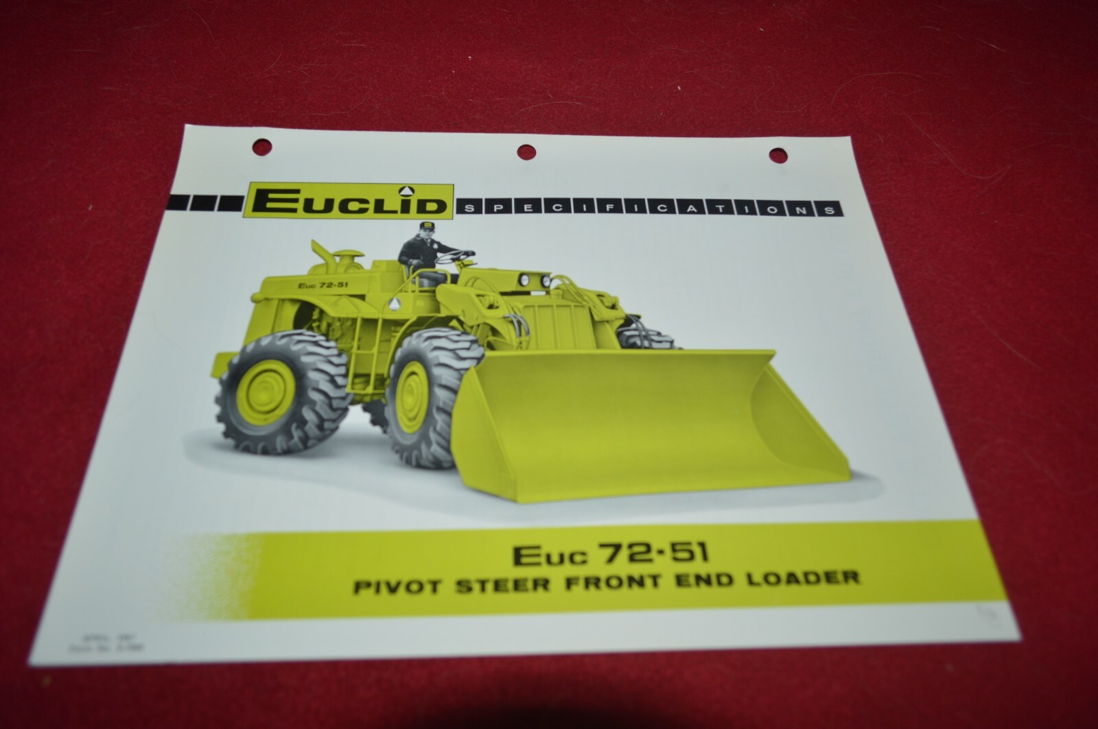 Euclid 72-51 Wheel Loader For 1967 Dealer's Brochure DCPA11 | eBay