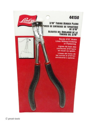 Lisle 44150 3/16" Tubing Bending Pliers 9in. Automotive Brake Line ...
