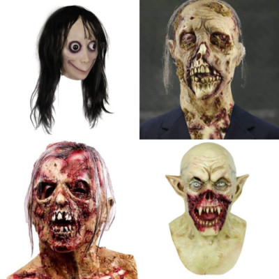 Scary Walking Dead Zombie Vampire Horror Devil Head Mask Latex Creepy ...