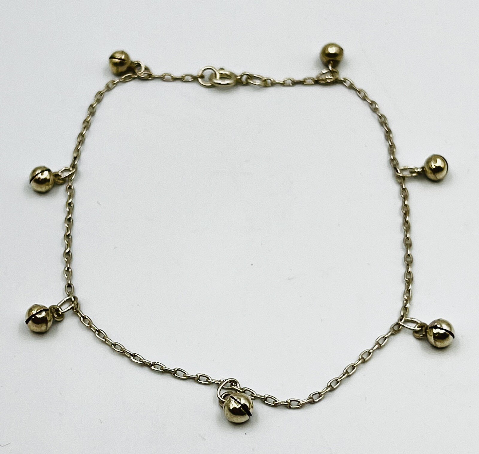 Belly Dancer 925 Sterling Silver Jingle 5mm Bells Anklet Bracelet 10 ...