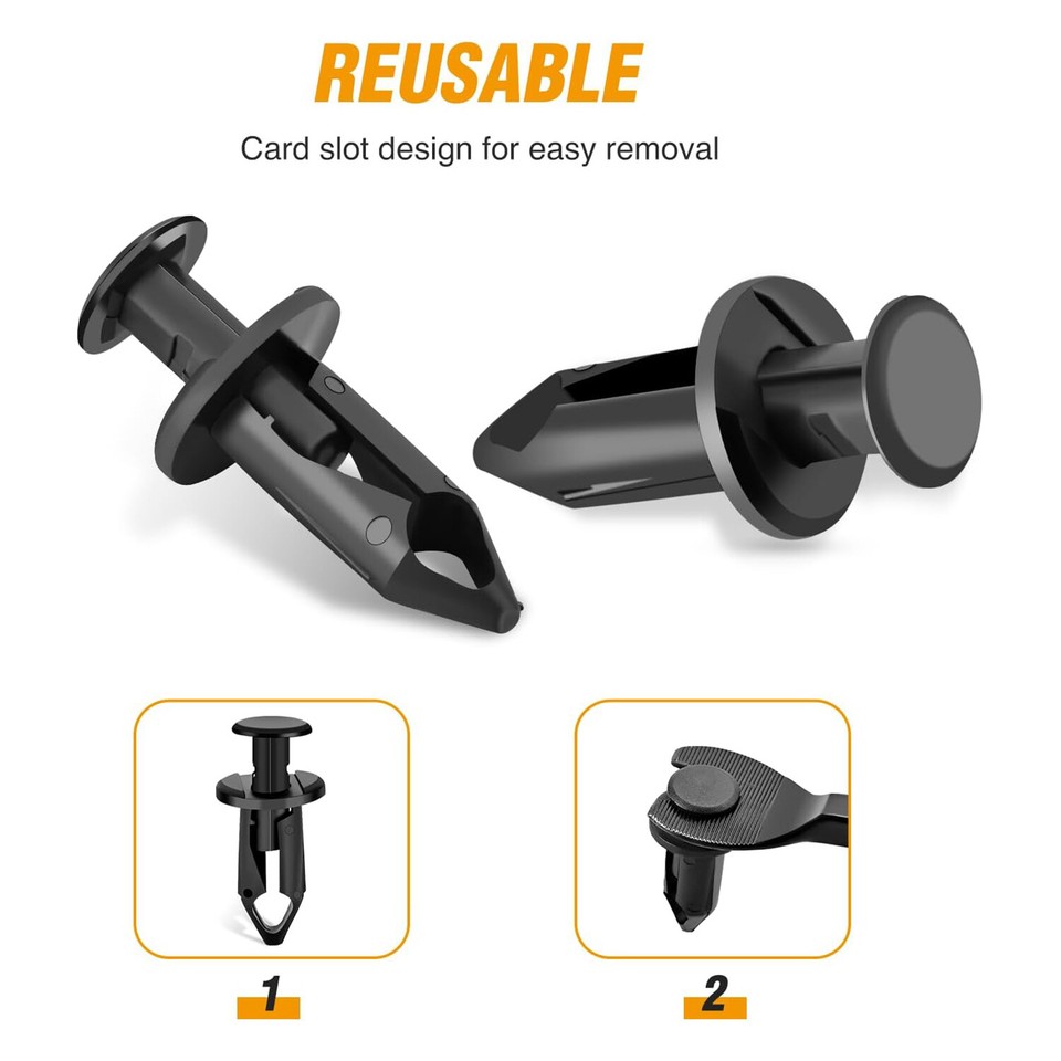 100 Retainer Rivet Fastener Push Pin Screw Bolt Clips for Can Am Rhino ...