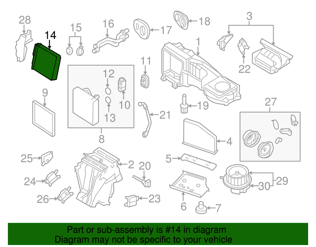 Volkswagen of America 3C0819031A - HVAC Heater Core for sale online | eBay