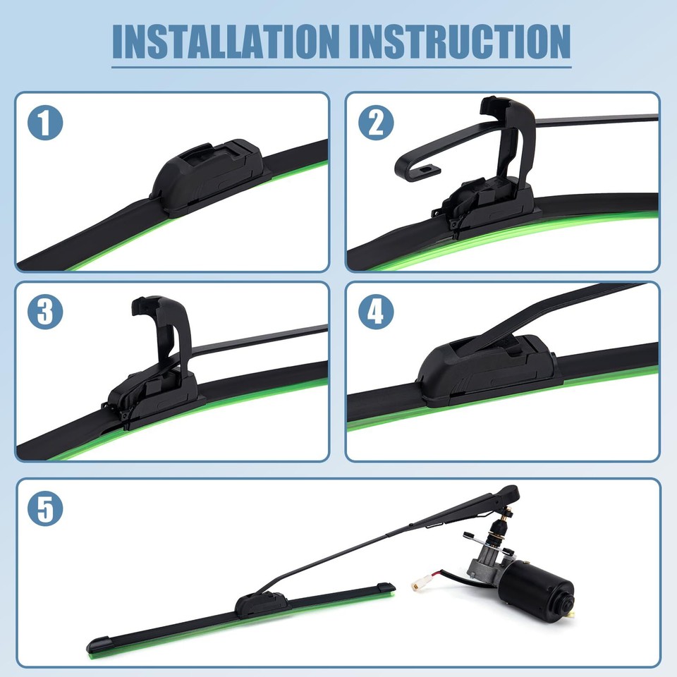 UTV Windshield Wiper Kit Universal Electric UTV Wiper Kit with 12V ...