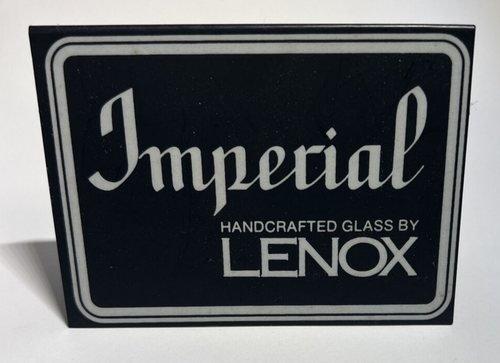 Imperial Handcrafted Glass by Lenox ~ Two-Sided Dealer Display Sign. | eBay