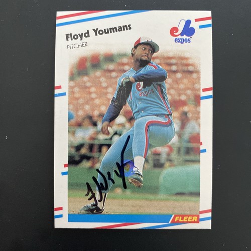 Floyd Youmans Signed 1988 Fleer #201 Montreal Expos Autograph Auto | eBay