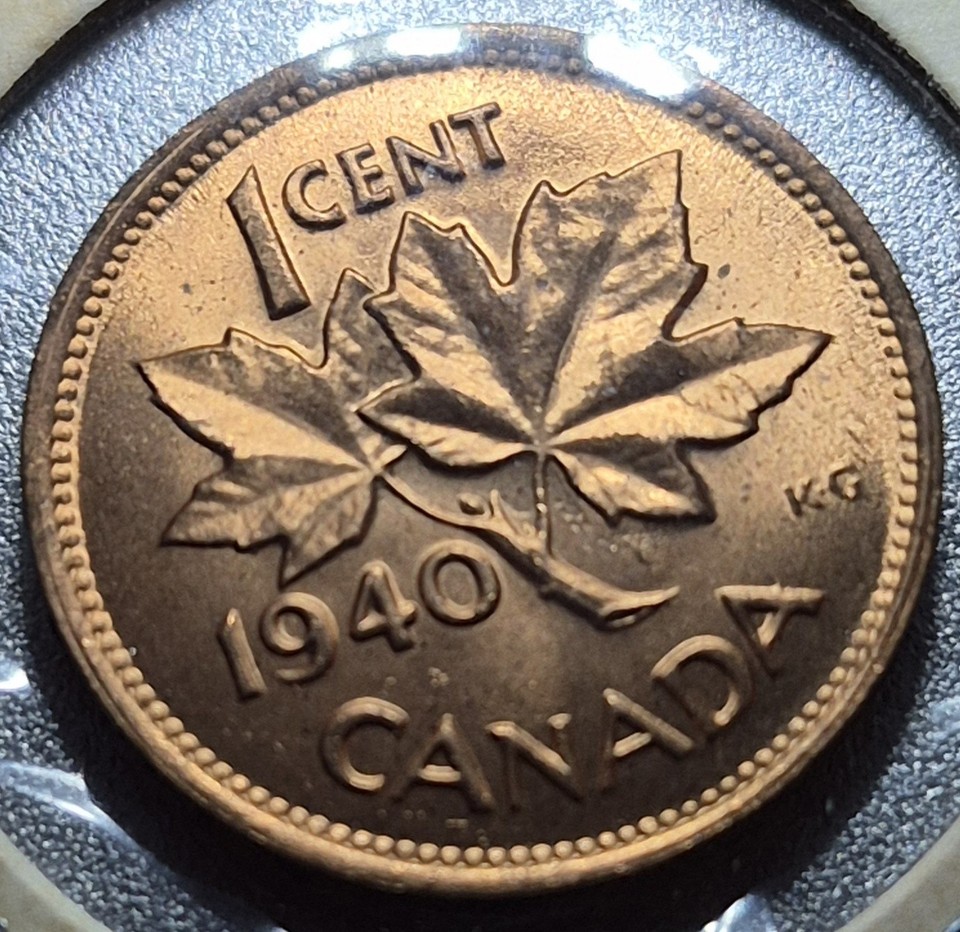 (1940) 🇨🇦Penny ⭐️Sealed Since 1940 ️ (BU/MS+ Condition) ⭐️1/4 Offset ...