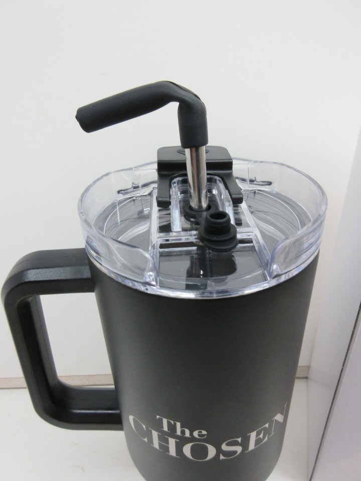 The Chosen 3 Fish Stainless Steel 40 Ounce Tumbler Mug Black Brand New ...