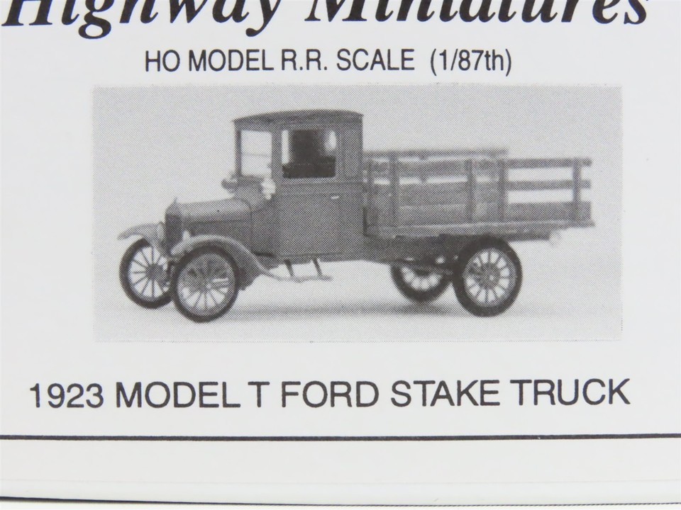 HO Scale Jordan Highway Miniatures Kit #360-238 1923 Model T Ford Stake ...