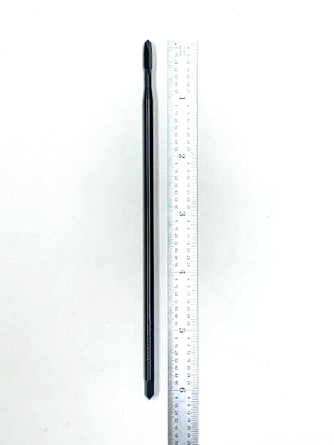 M4 X 0.7 X 6" LONG D4 PLUG 2 FLUTE SPIRAL POINT PULLEY TAP BLACK OSG ...