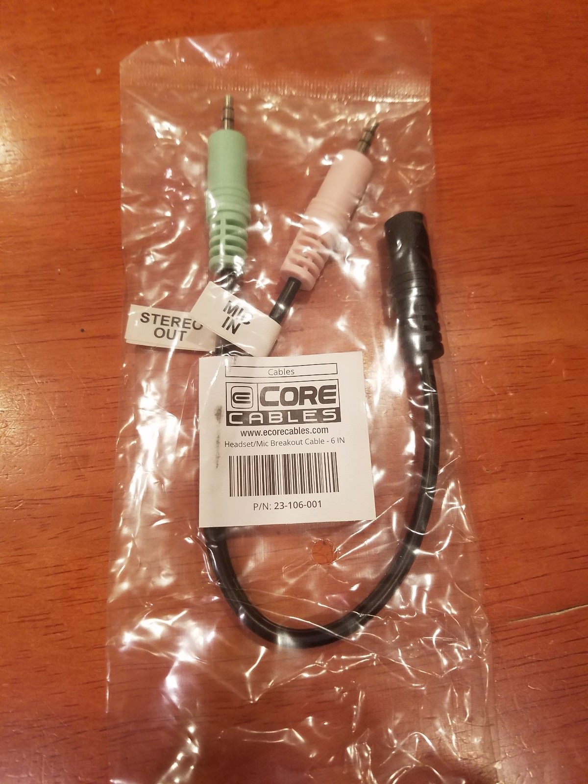 Headset/Mic Breakout Cable -(Pack of 27) 3.5mm Female to Dual 3.5mm ...