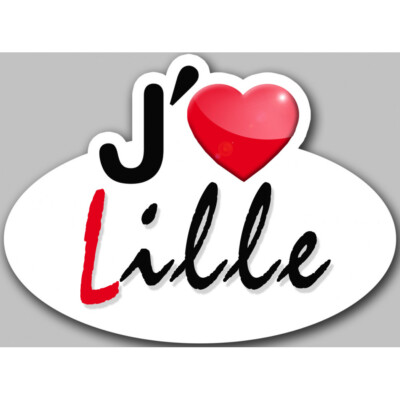 j'aime Lille - 13x10cm - Sticker/autocollant | eBay