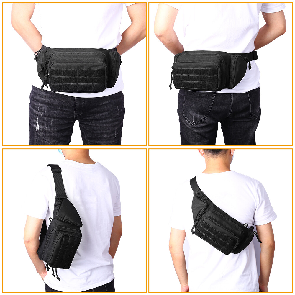 US Tactical Concealed Carry Pistol Fanny Pack Holster Waist Pack Bag ...