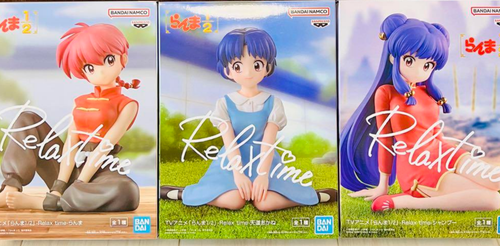 BANPRESTO Ranma 1/2 Relax time Ranma, Akane Tendo & Shampoo Figures Set ...