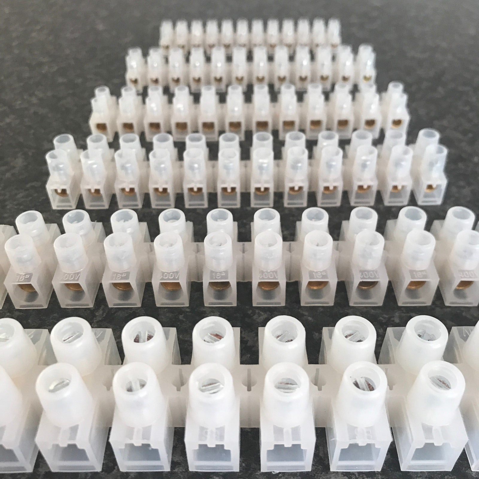 CLEAR 12 Way Electrical Wire Connector Choc Terminal Block Strip 3 60 ...