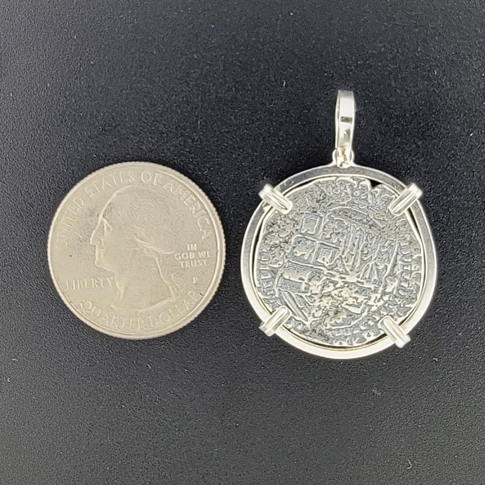 Atocha Shipwreck Coin Replica Pendant In Sterling 2 Reales Handmade ...