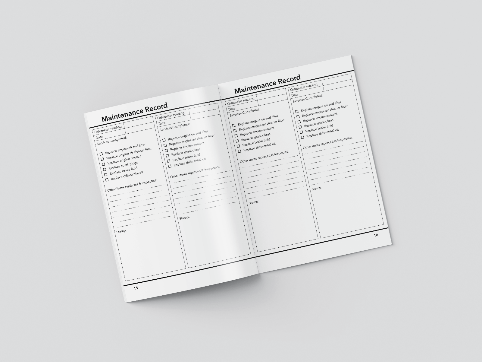 Vehicle Service Book, Car Maintenance Record Book | eBay Australia