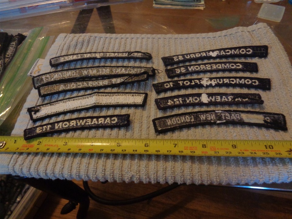 Ten (10) Different Navy Tabs or Rockers (BOX KIWI BAG#XY29) | eBay