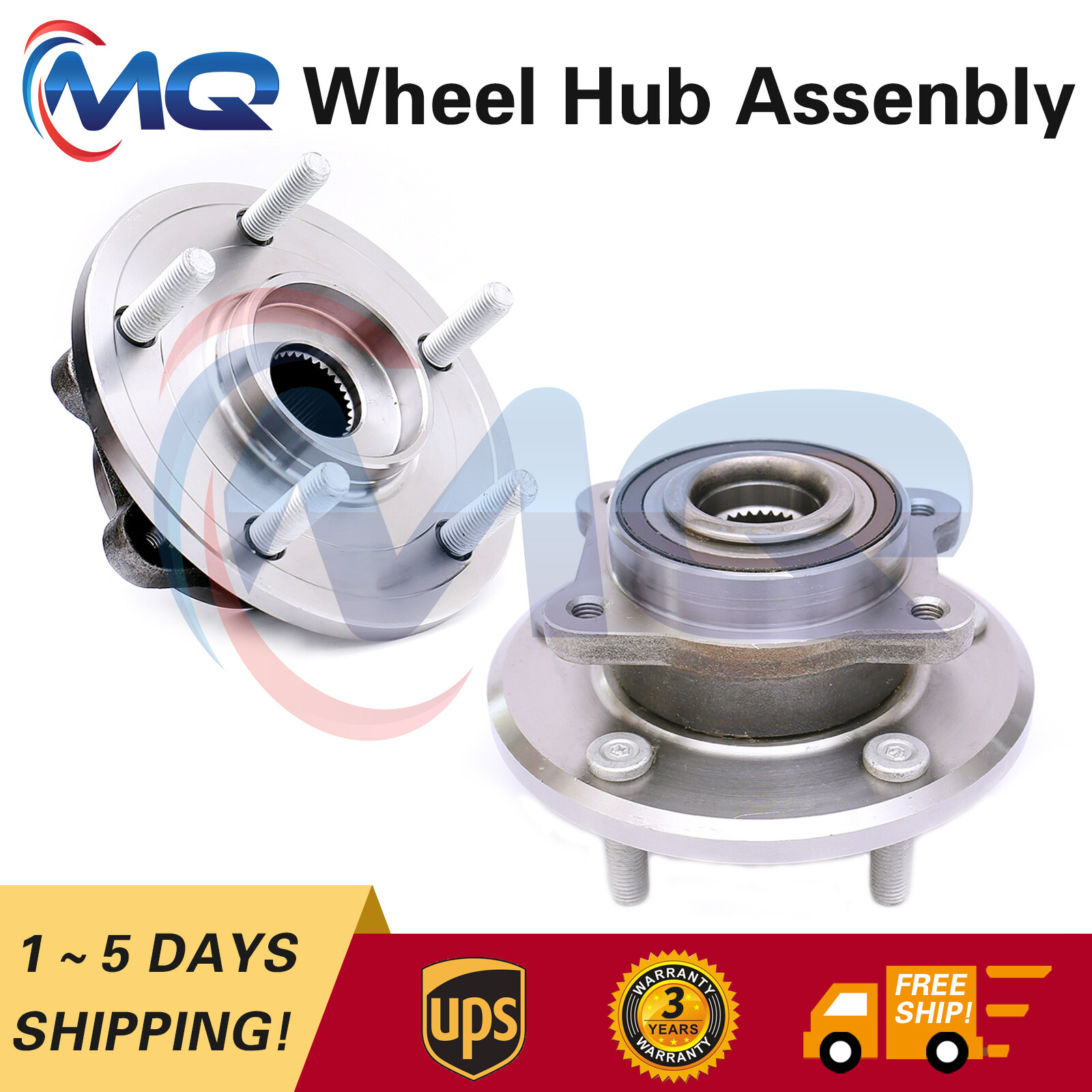 2* New Front Wheel Bearing & Hub Assembly For 2009-2016 Dodge Journey ...