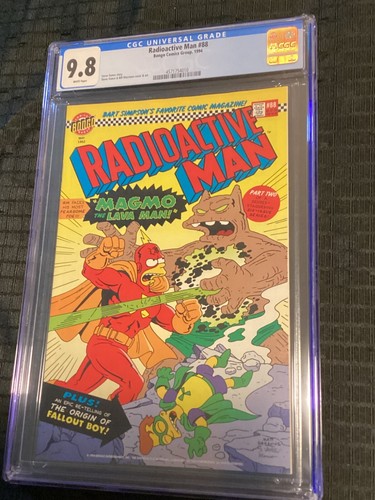 Radioactive Man 88 (#2) Cgc 9.8 Bongo 1994 Simpsons Bart Homer Fallout ...