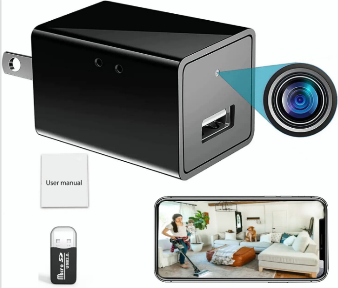 HD 1080P WiFi Recorder USB Wall Charger Mini Motion Camera Power ...