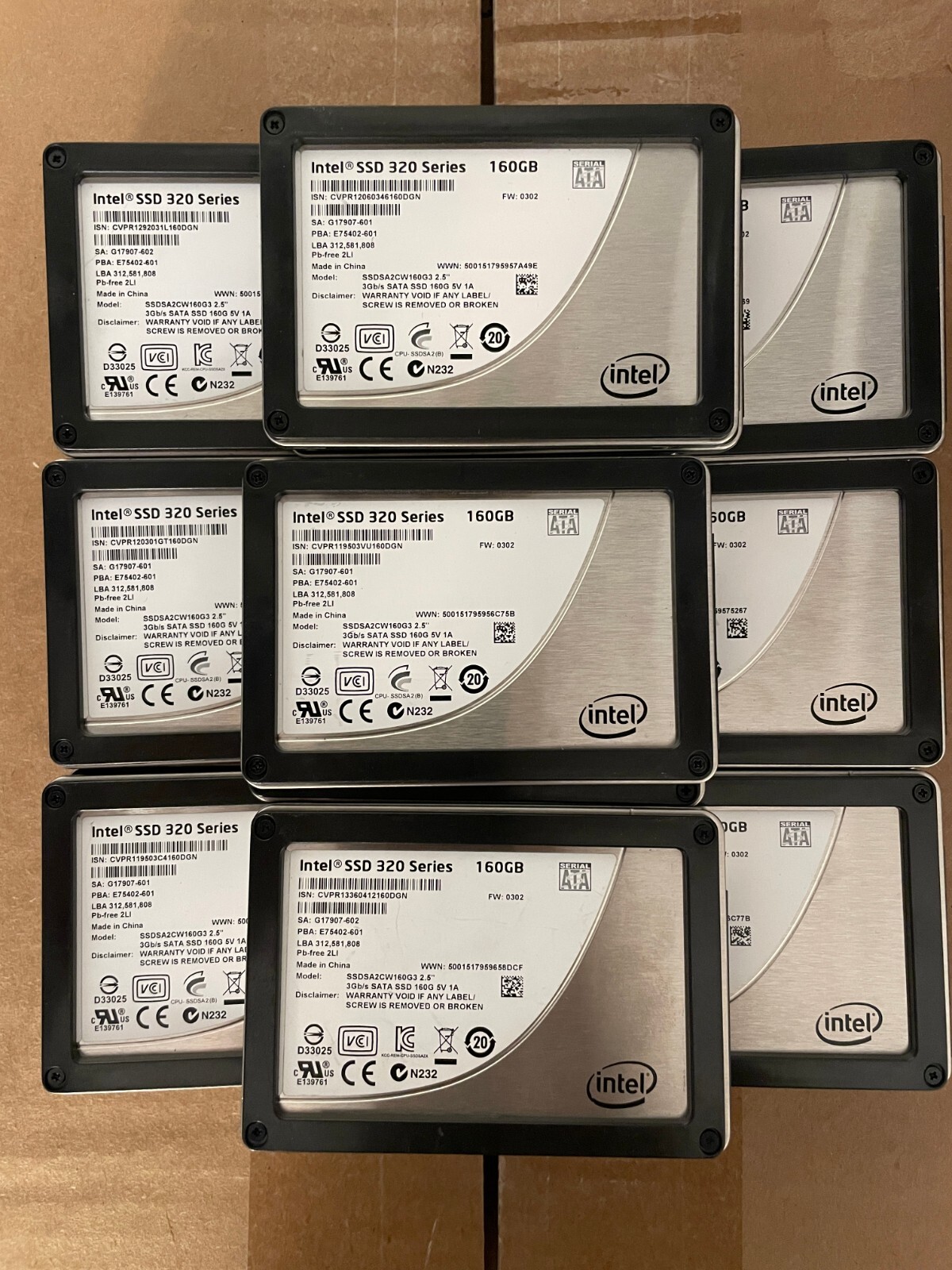 Intel 320 Series 160GB SSDSA2CW160G3 2.5" SATA SSD 3Gb/s Drive ...
