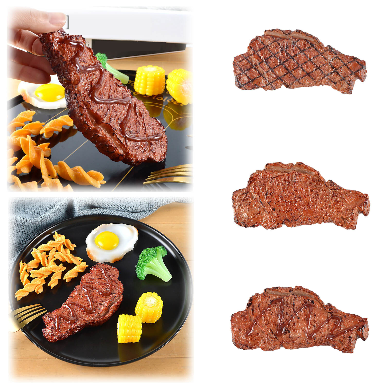 Artificial Fake Steak Simulation Cooked Roast Beef Meat Kitchen ...