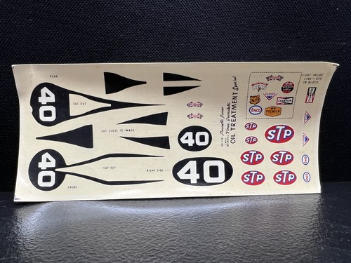 Vintage Original MPC 1/20th STP Indy Turbine Car Decal Sheet- kit 3000 ...