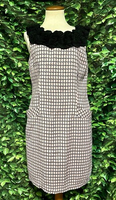 Vintage Rabbit Rabbit Rabbit Sheath Dress Sleeveless Lined Pink Black ...
