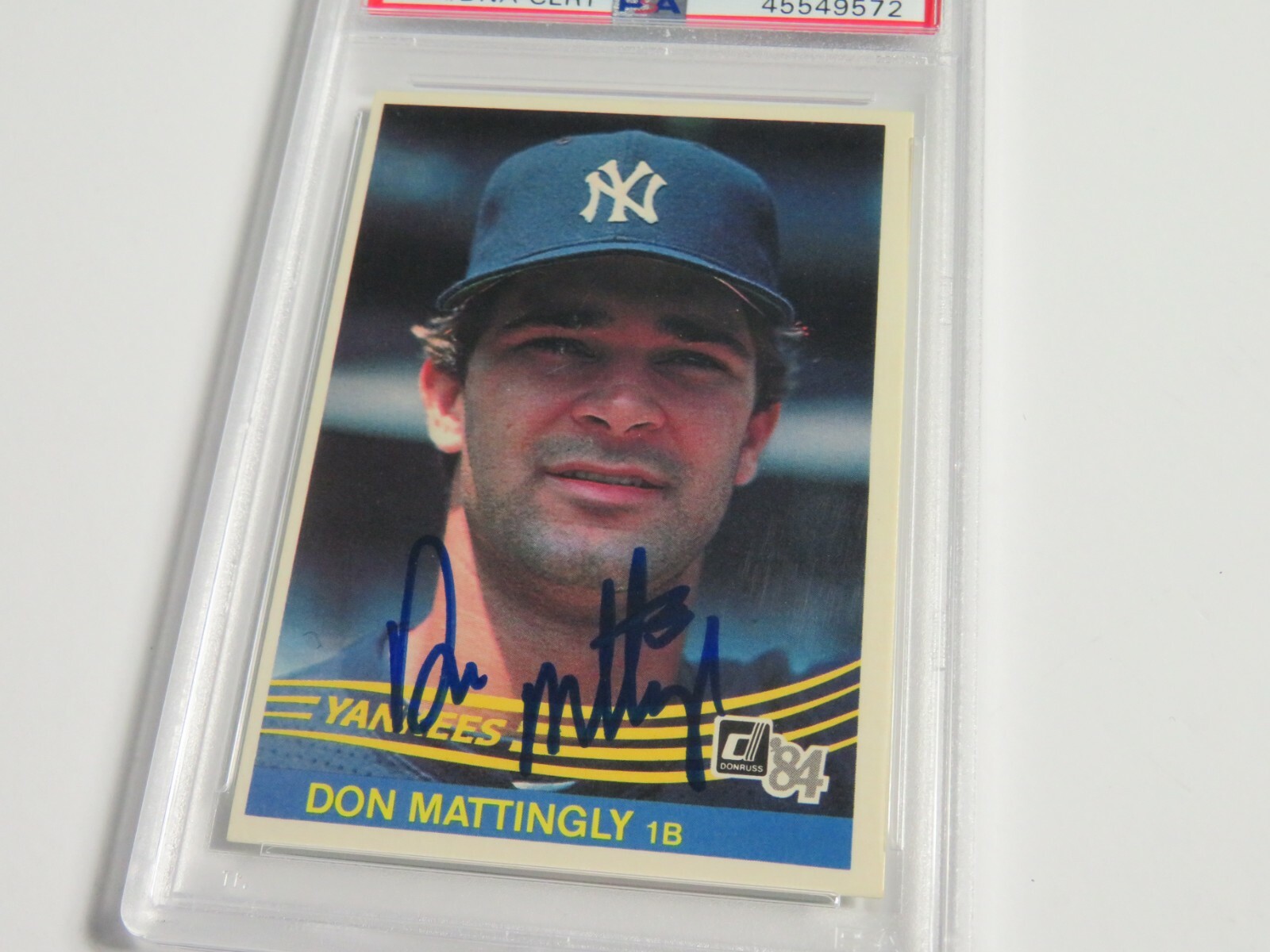 Don Mattingly YANKEES Signed Autograph 1984 Donruss Rookie Card 248 PSA ...