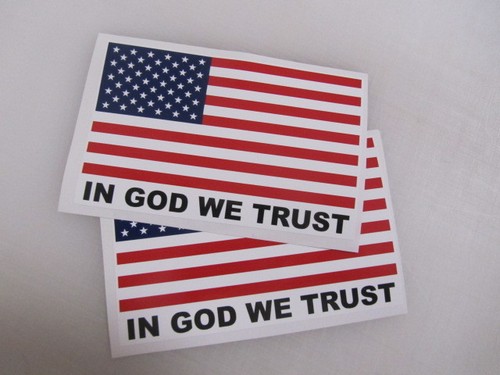 3 IN GOD WE TRUST USA American Flag Car Sticker Decals as seen on ...