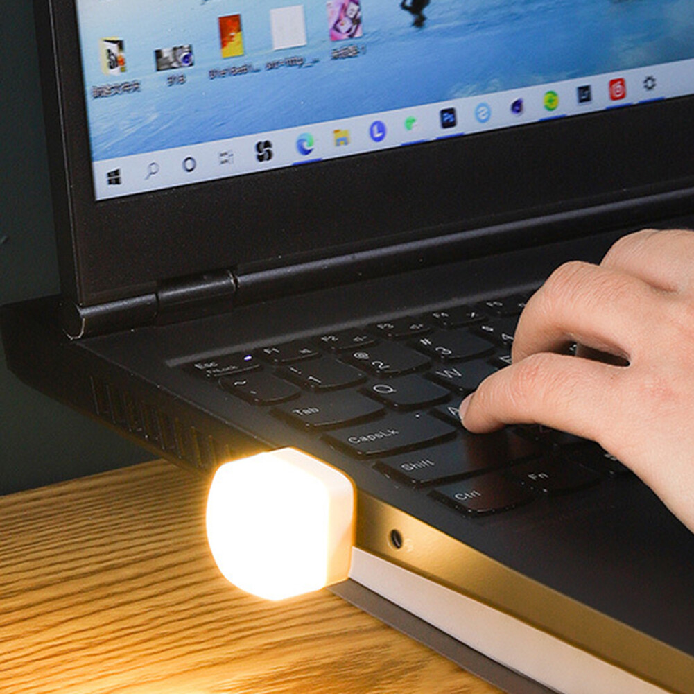 Mini USB Plug Lamp Computer Mobile Power Reading Book Light (Warm 2pcs ...