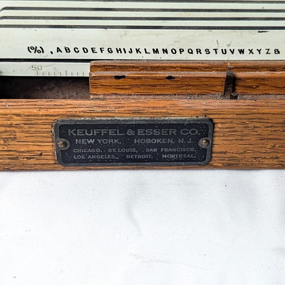 Vtg Keuffel & Esser Leroy Lettering Drafting Set K&E Wood Case 3240 ...