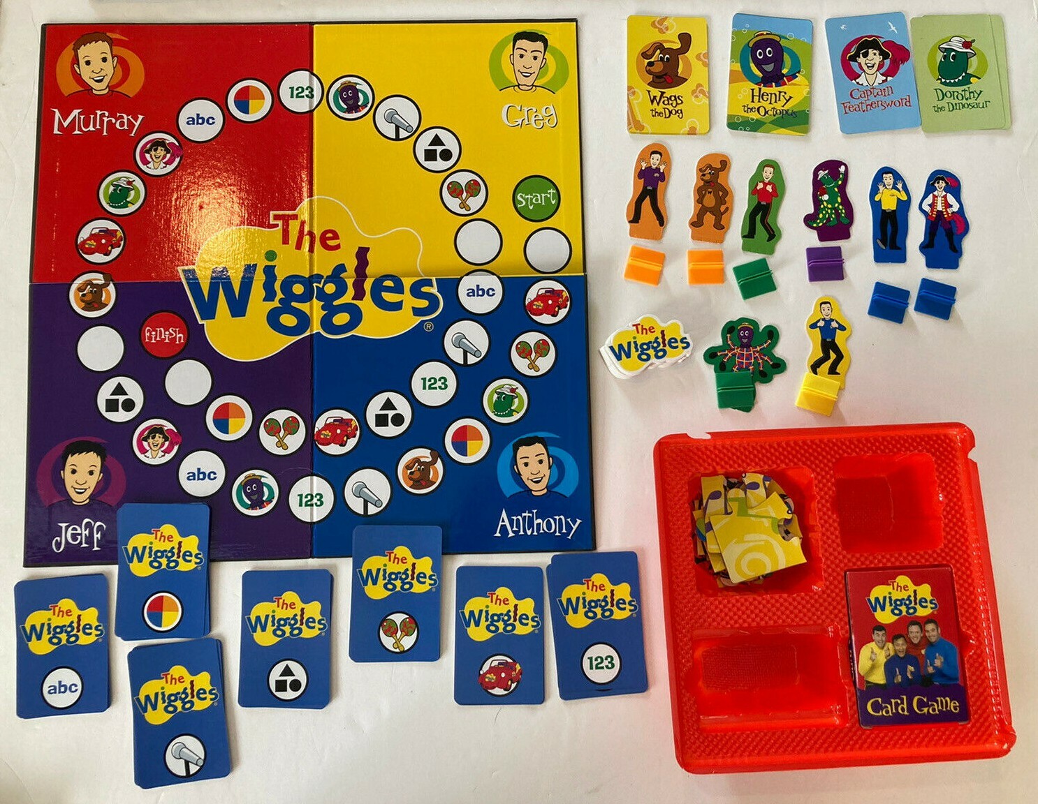 The Wiggles Wiggly Fun Tin 3 Activities in 1 Metal Tin Board Game ...