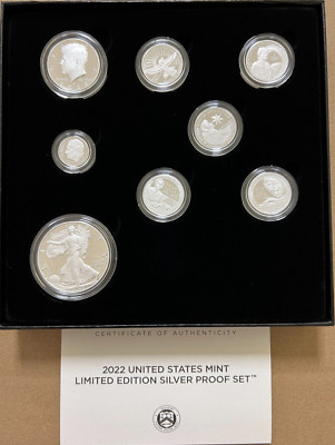 2022 US Mint Limited Edition Silver Proof Set Box & COA | eBay