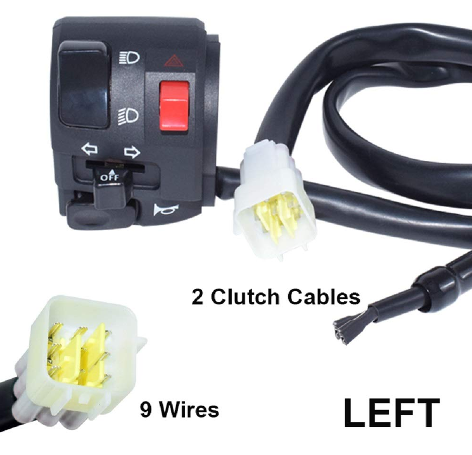 Motorcycle 7/8" left Handlebar Control Switch Turn Signal Start Stop ...