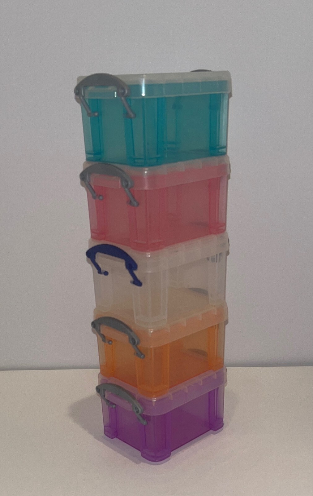 small transparent color Plastic Box Container Organizer With Lid | eBay