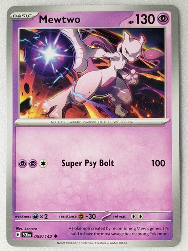 Mewtwo 059/142 NM / M - Stellar Crown Pokemon Card - Kantaro Art | eBay