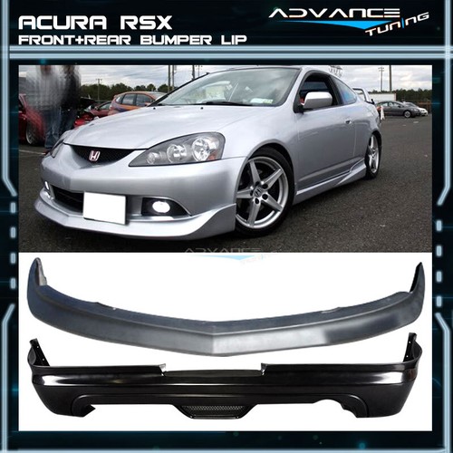 Fits 05-06 Acura RSX Coupe 2-Door Mugen Style Front + Rear Bumper Lip ...
