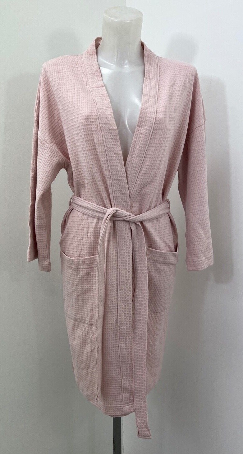 Ex Marks & Spencer Ladies Pure Cotton Waffle Dressing Gown In 5 Colours ...